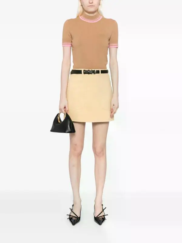 SELF-PORTRAIT A-line Mini Skirt With Belt