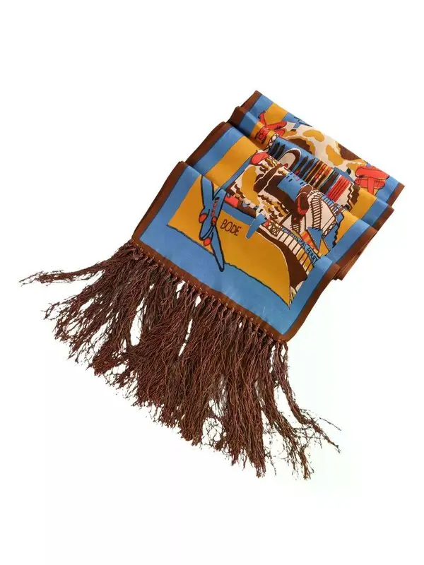 BODE City-scene Fringed-edges Scarf