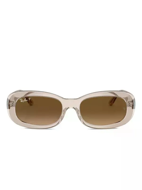 Ray-ban Oval-frame Sunglasses - Brown