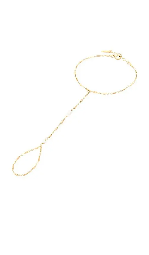NATALIE B JEWELRY Yaya Hand Chain - Gold