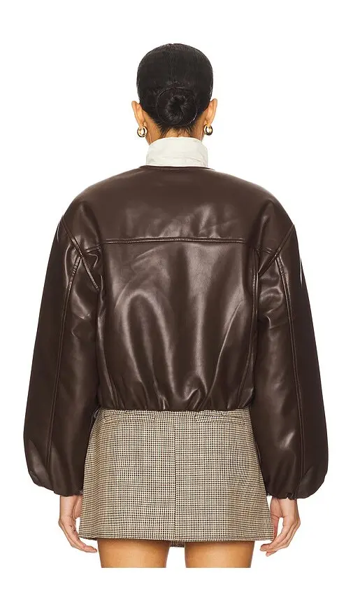 Blanknyc Cropped Leather Bomber