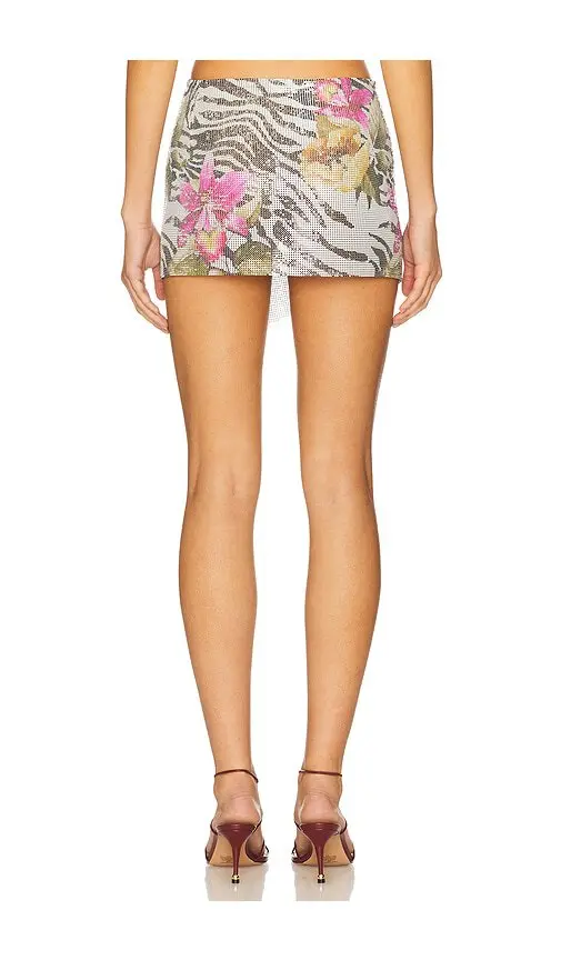 JADED LONDON Printed Chainmail Mini Skirt