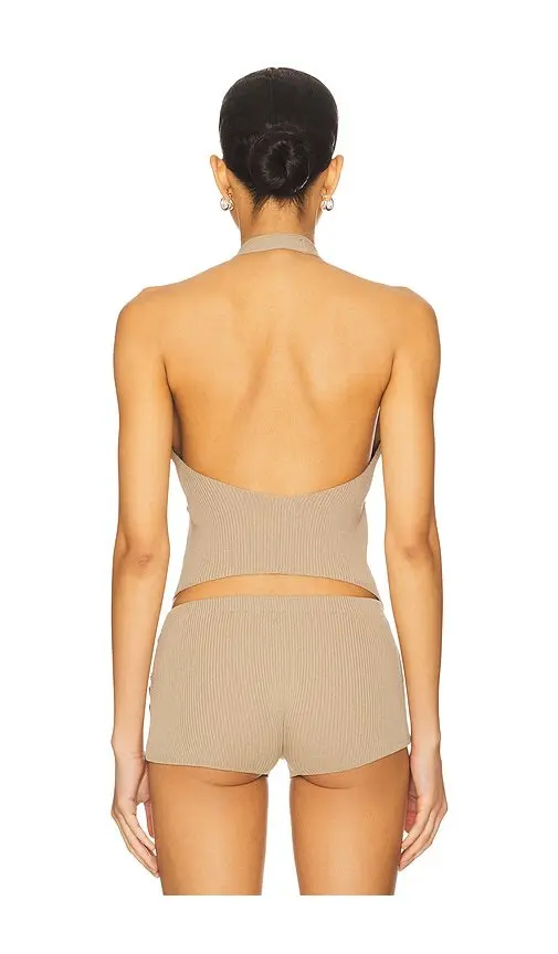 JADED LONDON Button Knit Halter Top