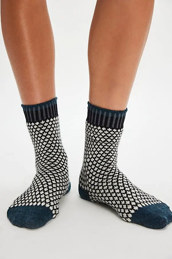 Smartwool Polka Dot Crew Socks - Nightfall Blue
