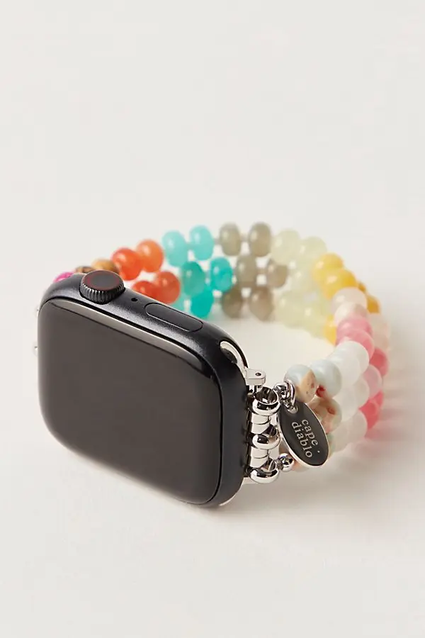 CAPE DIABLO Beaded Apple Watch Band - Aura Bloom