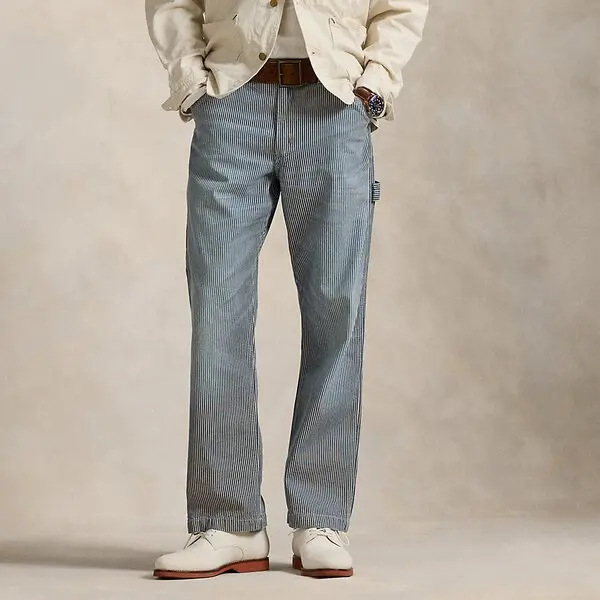 RalphLauren ダンガリー フィット ヒッコリーストライプ パンツ Ralph Lauren Polo Dungaree Fit Hickory-Stripe Pant In Airstart