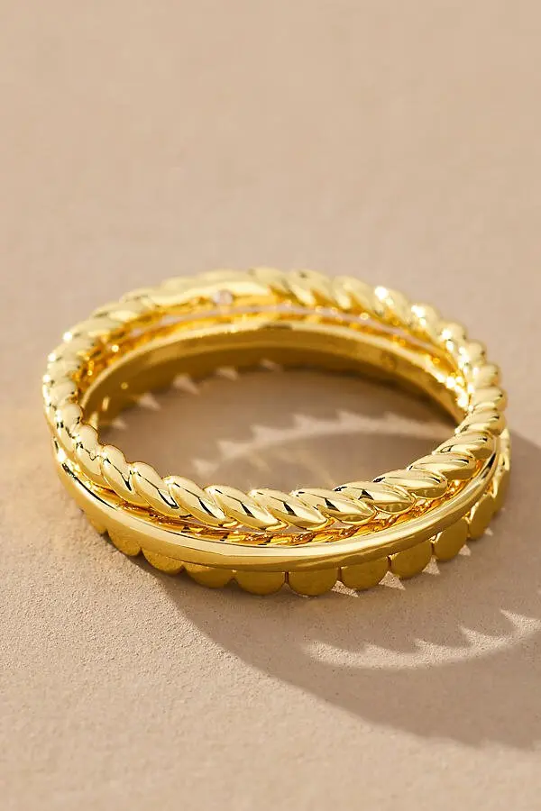 ANA LUISA Adrianna Stacking Rings Set Of 3 - Gold