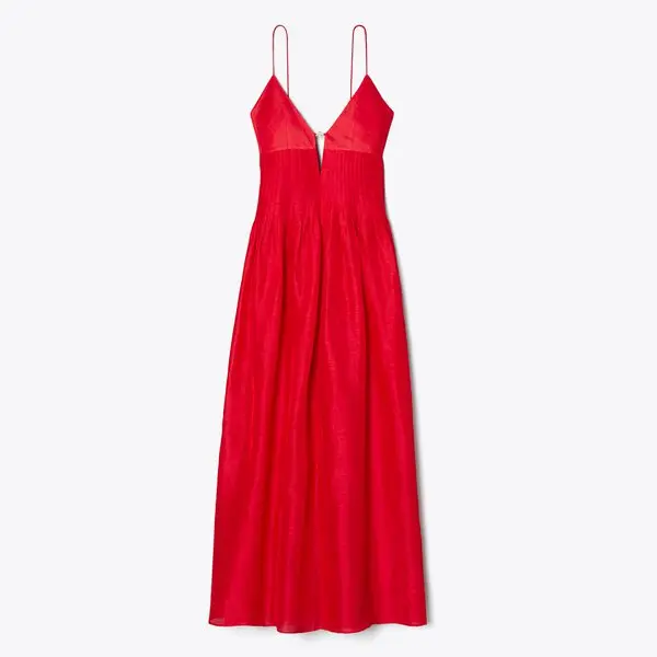 Tory Burch Linen Dress - Bright Red