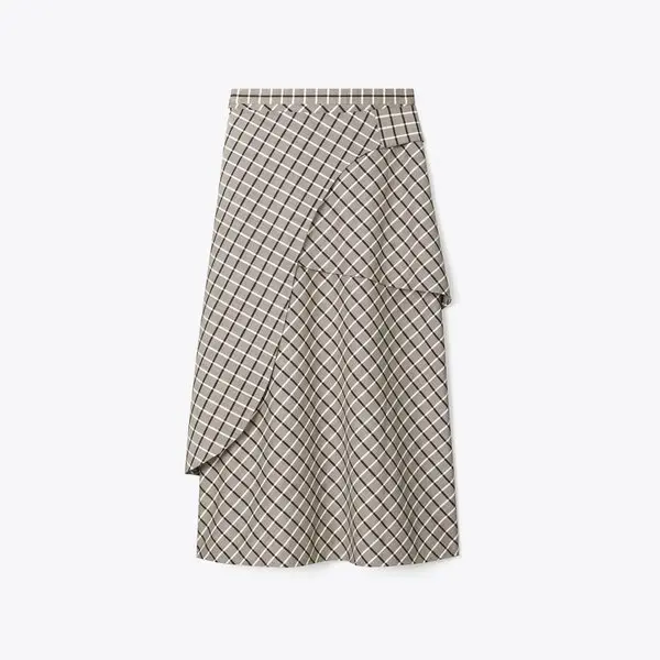 Tory Burch Wool Blend Wrap Skirt