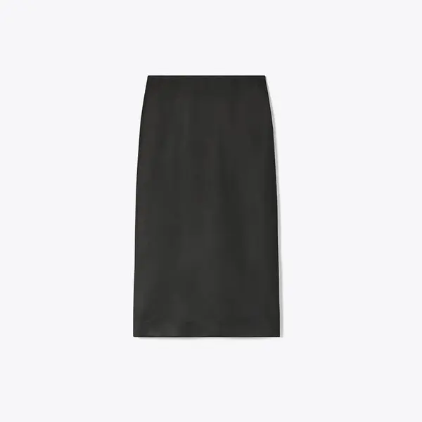 Tory Burch A-line Twill Midi Skirt