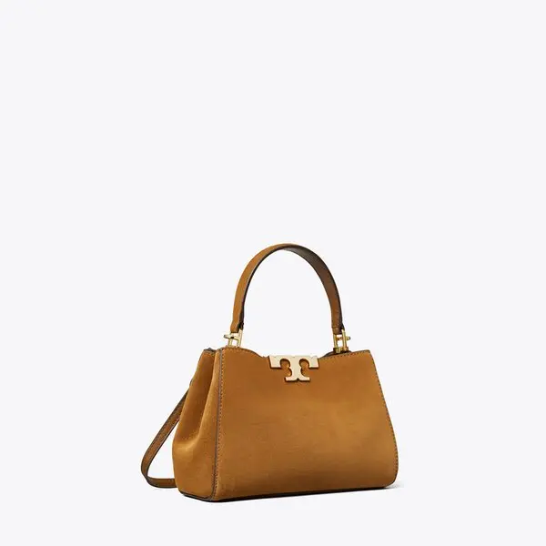 Tory Burch Mini Eleanor Suede Satchel - Caramel