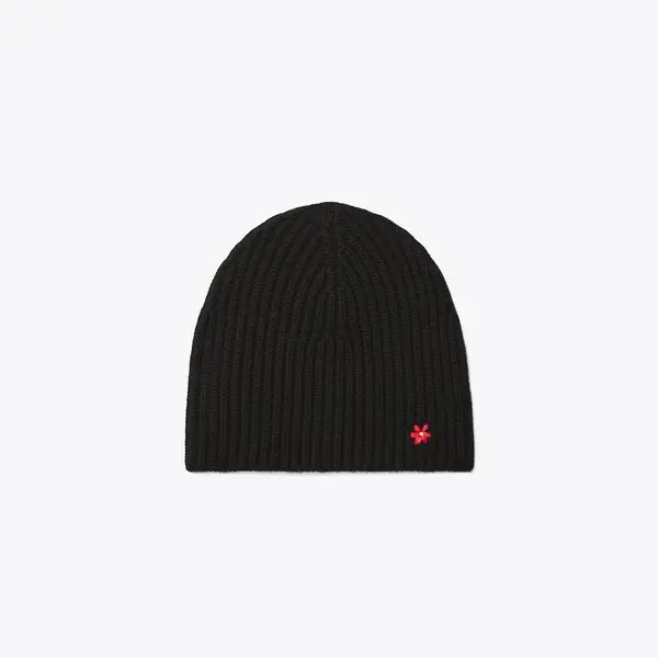 Tory Burch Cashmere Beanie - Black