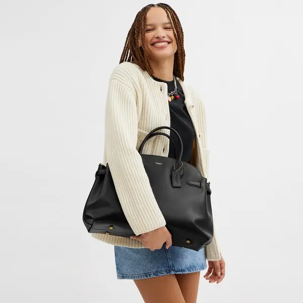 COACH Soft Empire Carryall 40 In Natural Grain Leather