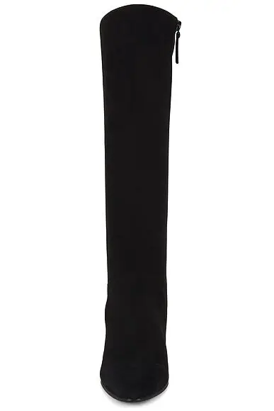 Manolo Blahnik Pitana 70 Suede Block Heel Boot - Black