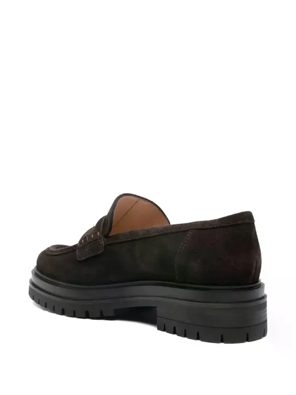 GIANVITO ROSSI Suede Penny Loafers