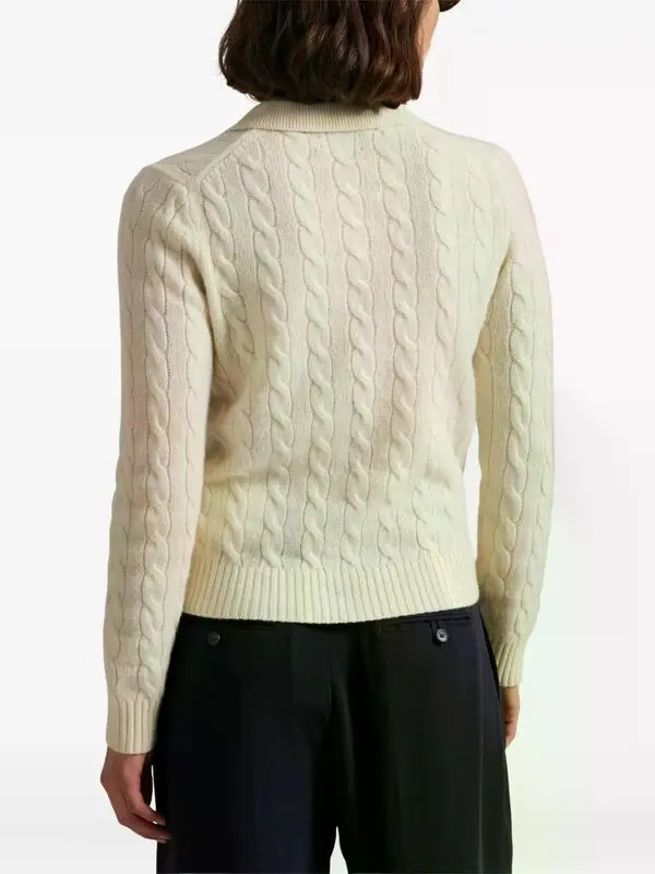 Polo Ralph Lauren Cable-knit Polo Sweater - Neutrals