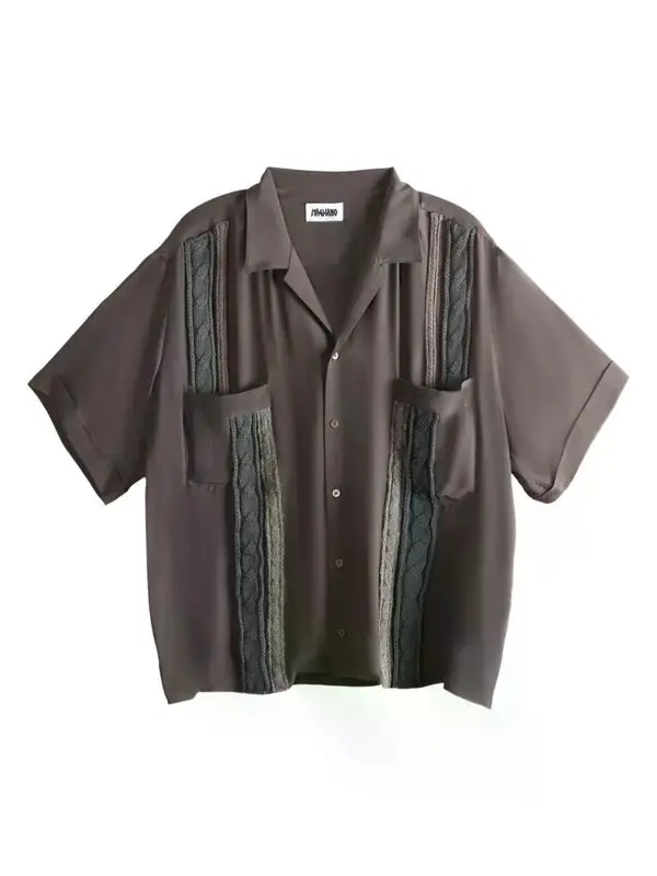 MAGLIANO Cable-knit Panel Shirt