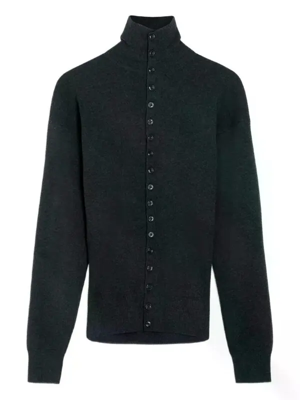 LEMAIRE High-neck Buttoned Cardigan - Grey
