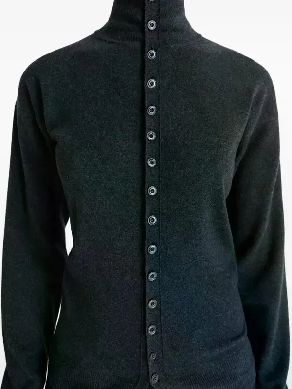 LEMAIRE High-neck Buttoned Cardigan - Grey