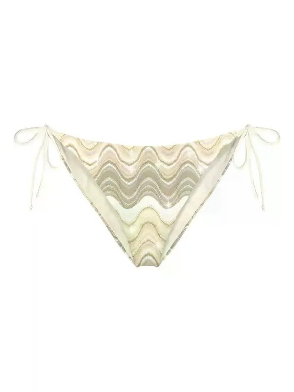 MC2 SAINT BARTH Wave-pattern Bikini Bottom - Neutrals