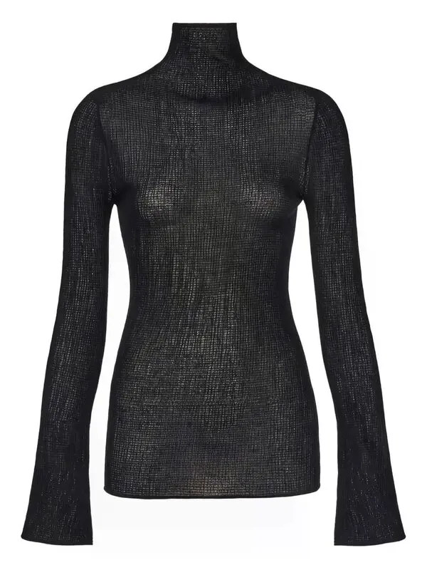 FERRAGAMO High-neck Flared-cuff Sweater