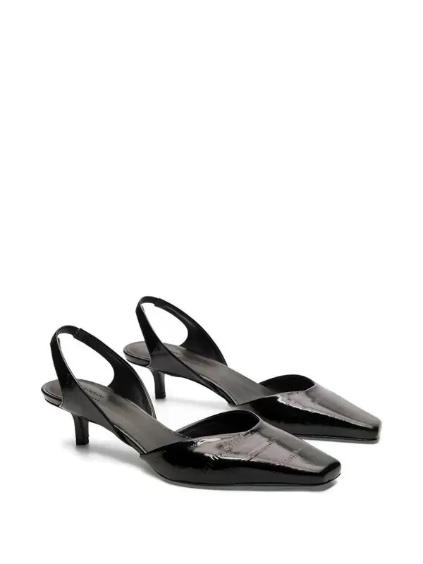 Loulou De Saison Hyde Eel-effect Slingback Pumps