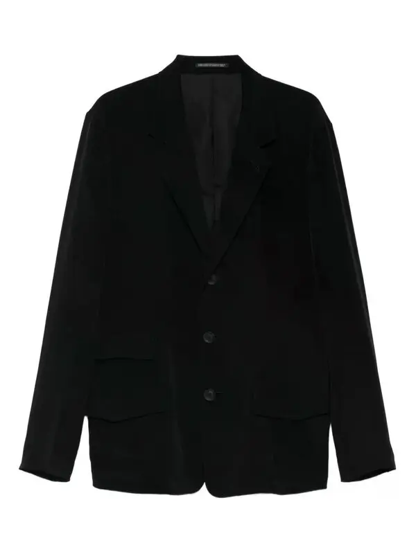 Yohji Yamamoto Three-button Patch-pocket Blazer