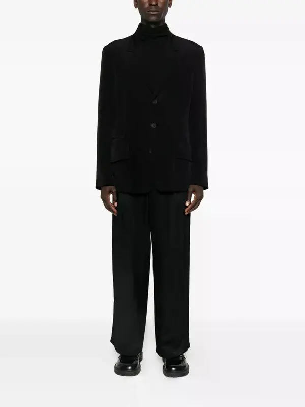 Yohji Yamamoto Three-button Patch-pocket Blazer