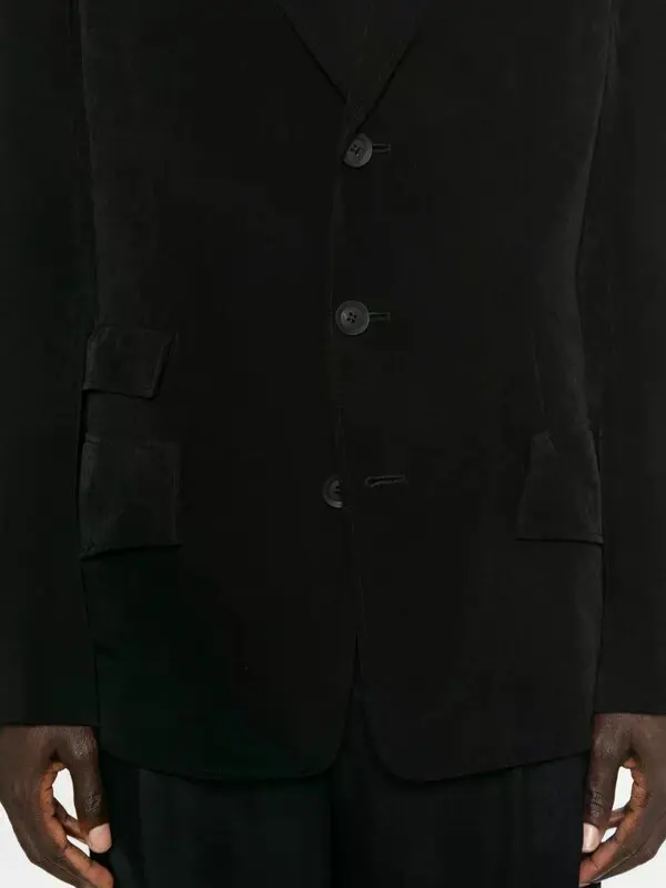 Yohji Yamamoto Three-button Patch-pocket Blazer