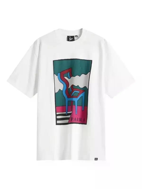 PARRA Smoke Chair Cotton T-shirt - White