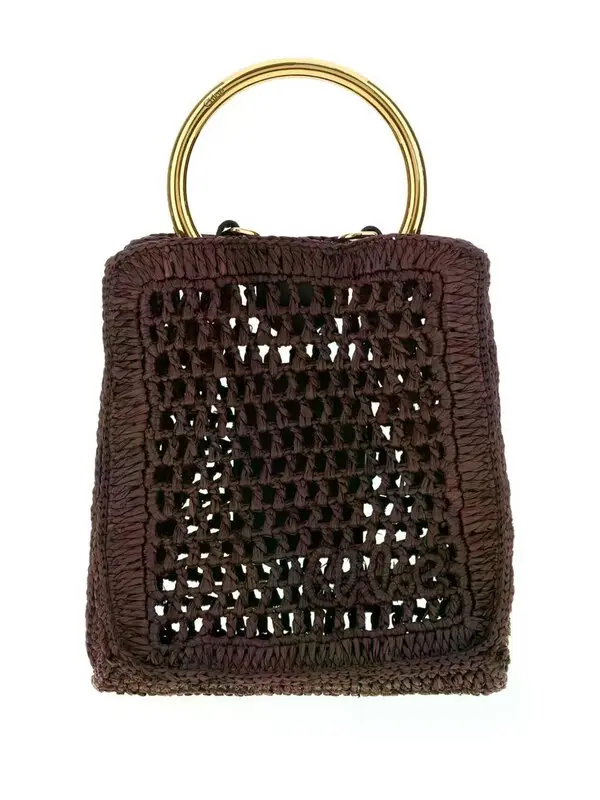 Chloé Raffia Circle-handle Tote