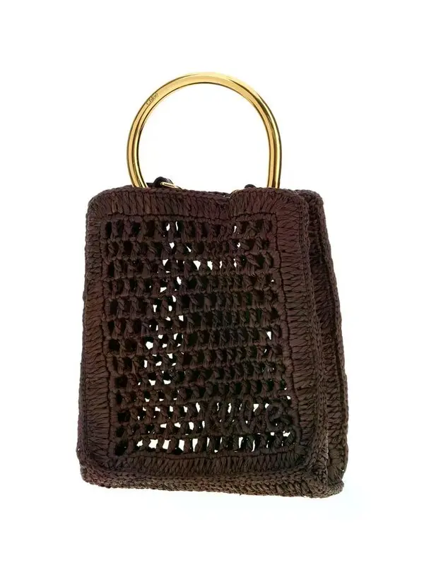 Chloé Raffia Circle-handle Tote