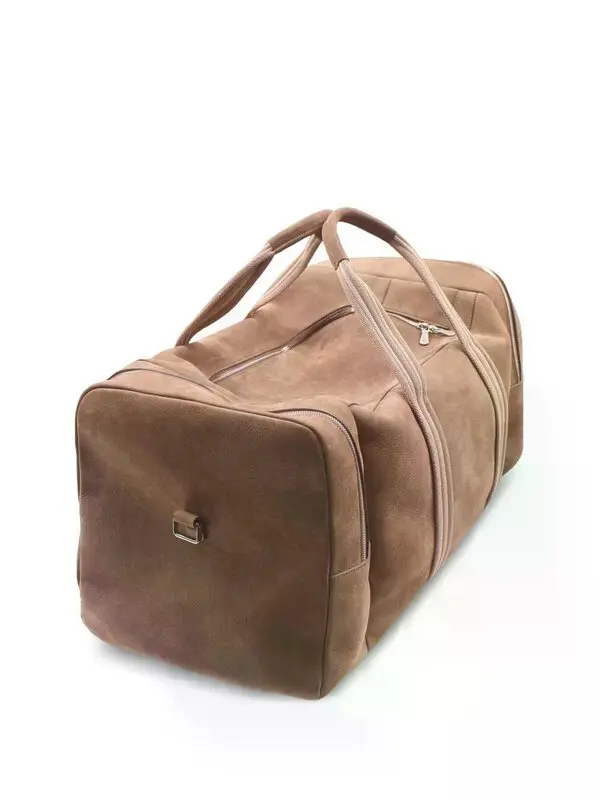 Eleventy Nubuck Leather Holdall - Brown