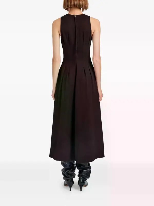 Proenza Schouler White Label Bronwyn Pleated Fitted-bodice Midi Dress