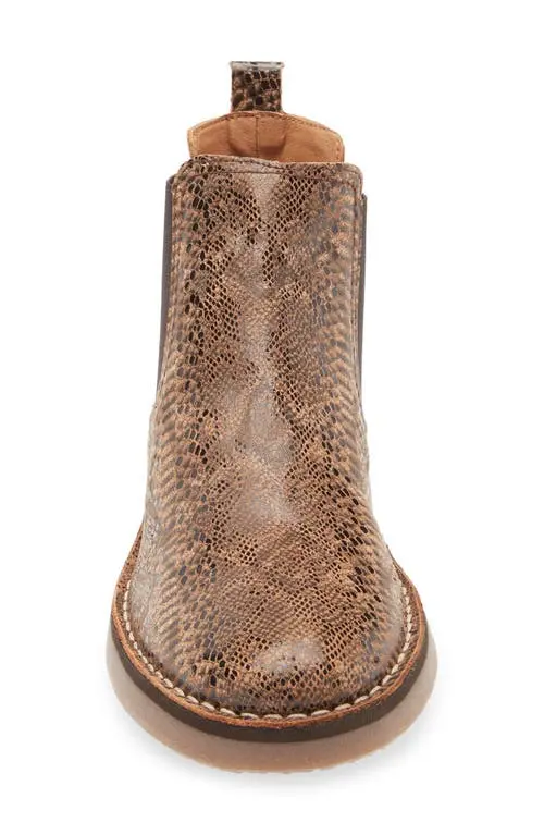 TONI PONS Snakeskin Embossed Chelsea Boot