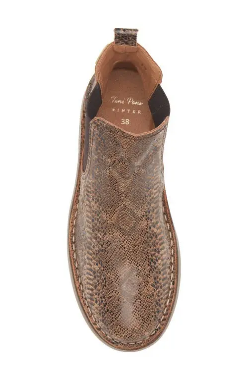 TONI PONS Snakeskin Embossed Chelsea Boot