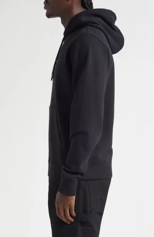 Burberry Simon Ekd Appliqué Cotton Hoodie - Black