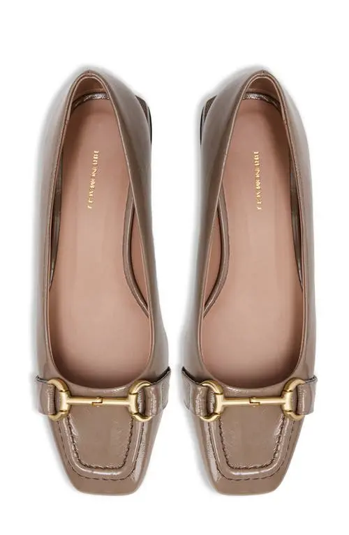 Bruno Magli Perla Leather Flat - Taupe Crinkle Patent