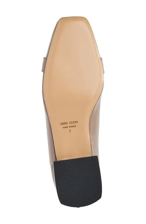 Bruno Magli Perla Leather Flat - Taupe Crinkle Patent