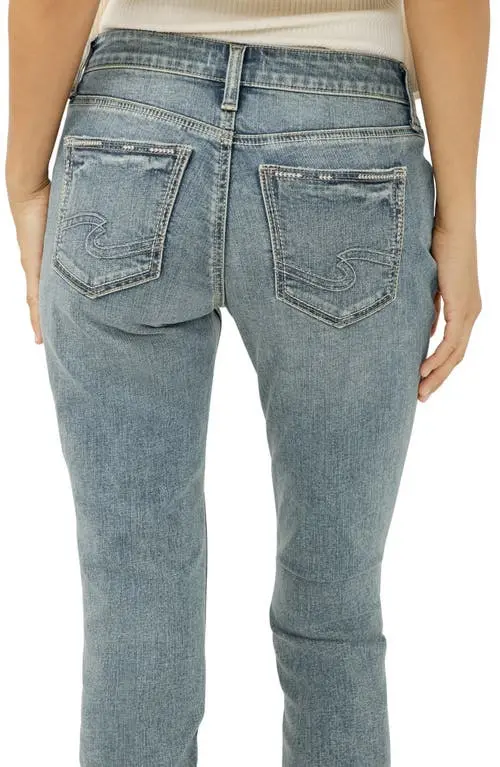 SILVER JEANS CO. Ripped Girlfriend Jeans