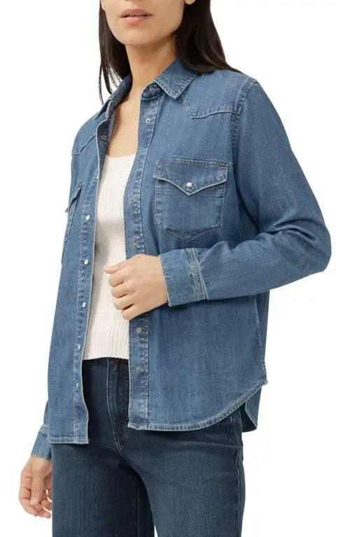 SILVER JEANS CO. Western Denim Shirt