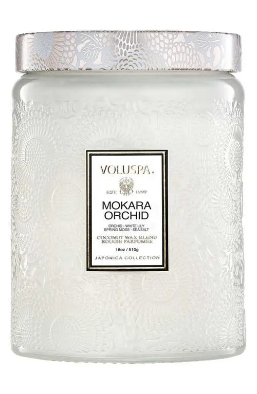 Voluspa Mokara Orchid Large Jar Candle - White