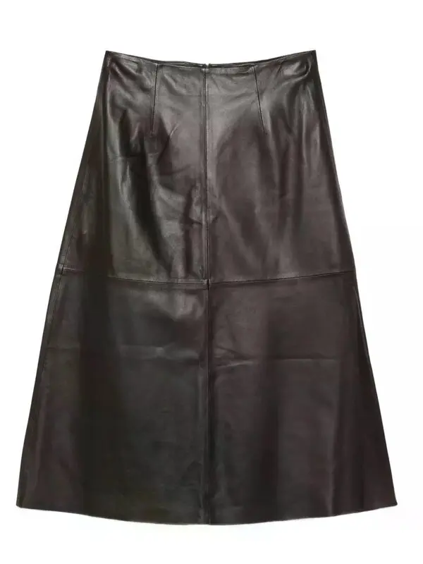 ARMA Leather A-line Skirt