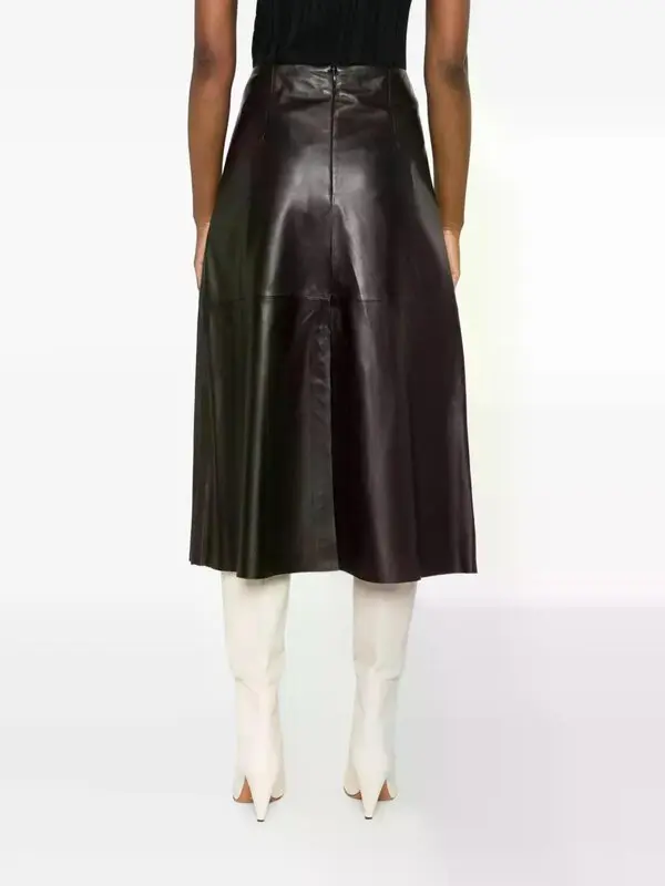 ARMA Leather A-line Skirt