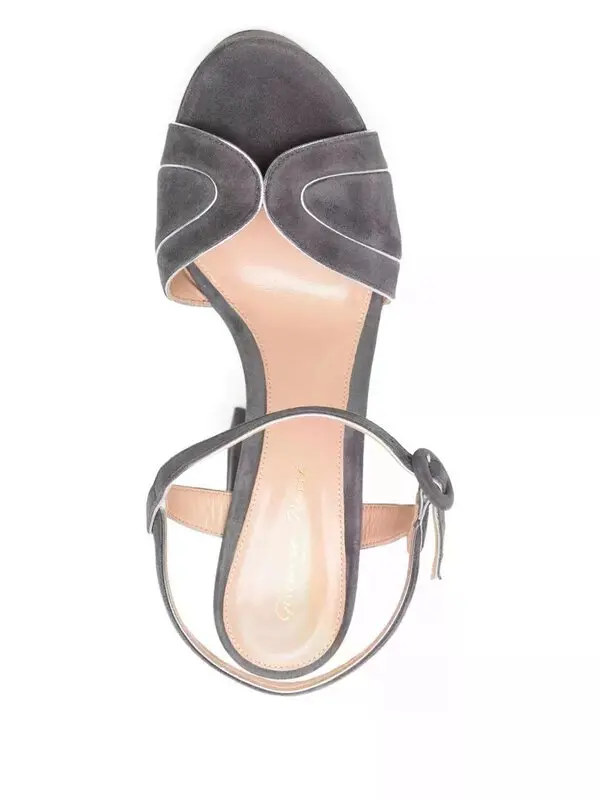 GIANVITO ROSSI Suede Block Heel Sandals