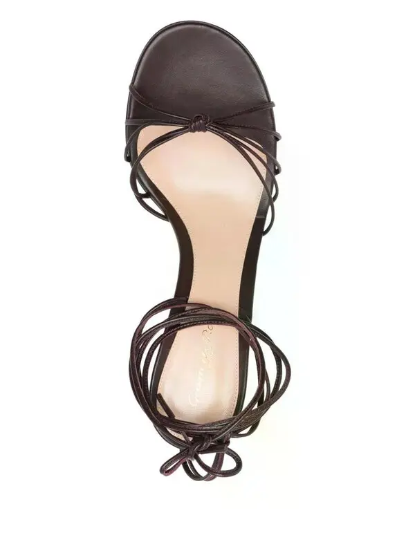 GIANVITO ROSSI 85mm Strappy Leather Sandals - Brown