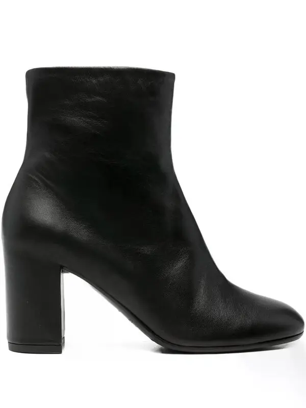 DEL CARLO 80mm Block-heel Leather Boots