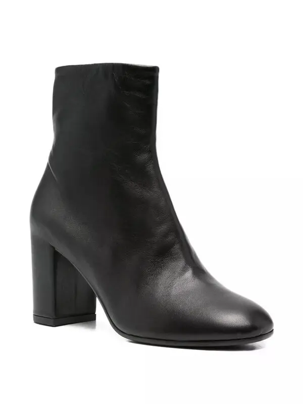 DEL CARLO 80mm Block-heel Leather Boots