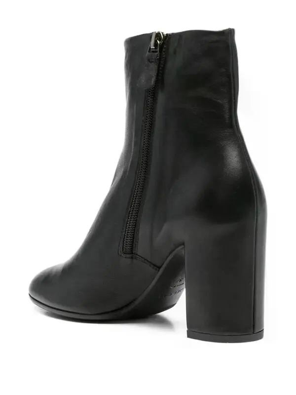 DEL CARLO 80mm Block-heel Leather Boots