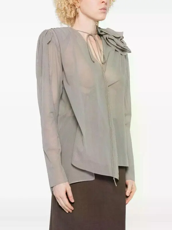 Magda Butrym Rose-embellished Blouse